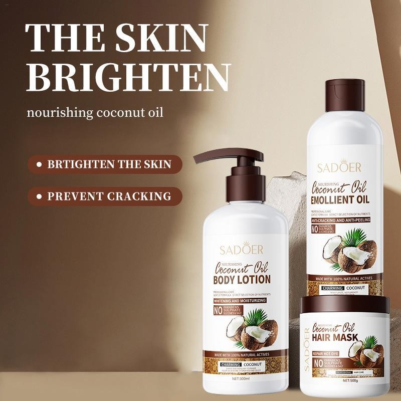 Sadoer Coconut Moisturizing Organic Hair Shampoo 500ml Rich Coconut Oil for Deep Nutrition ...