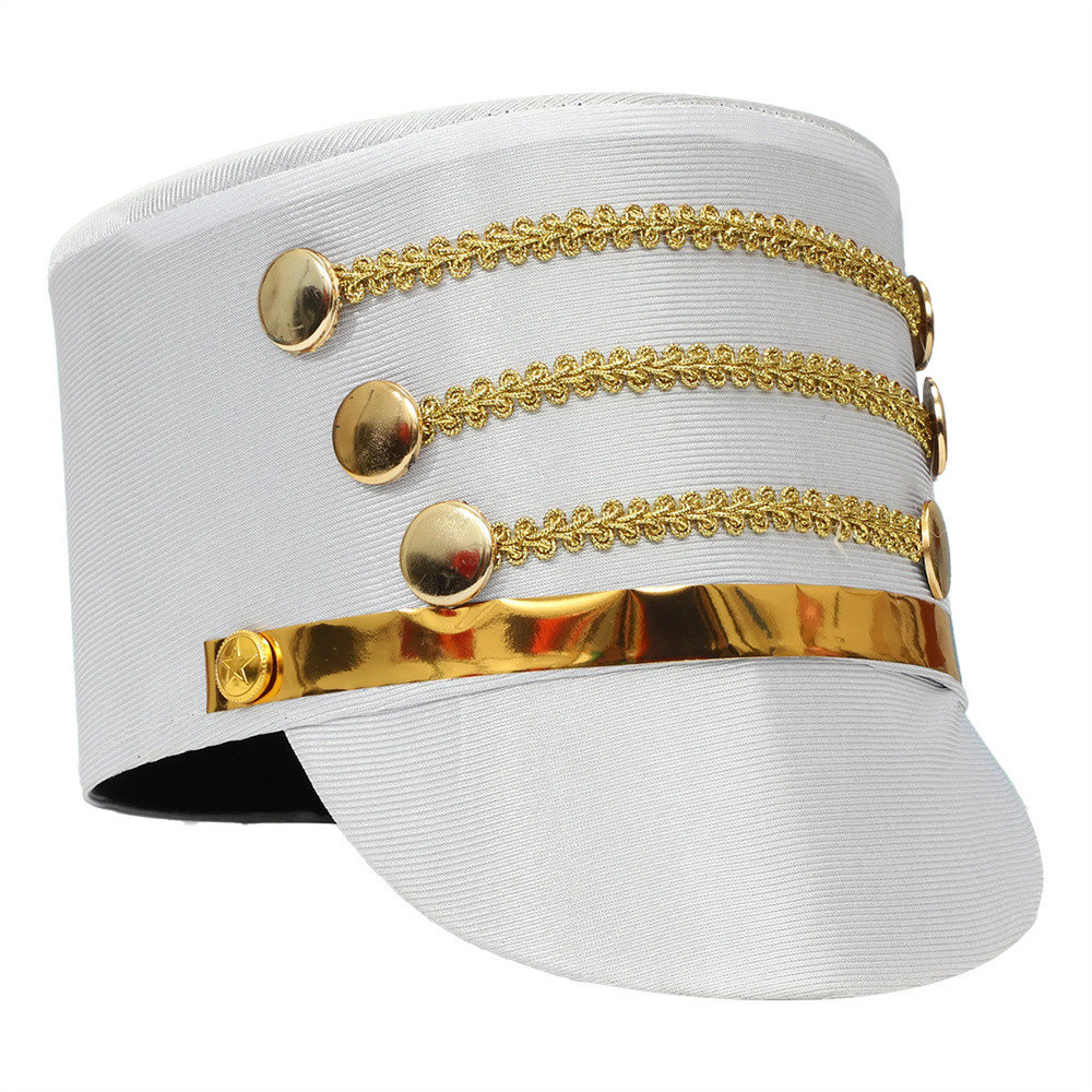 Drum Major Master Hats Marching Band Hat Military Royal Soldier Top Cap ...