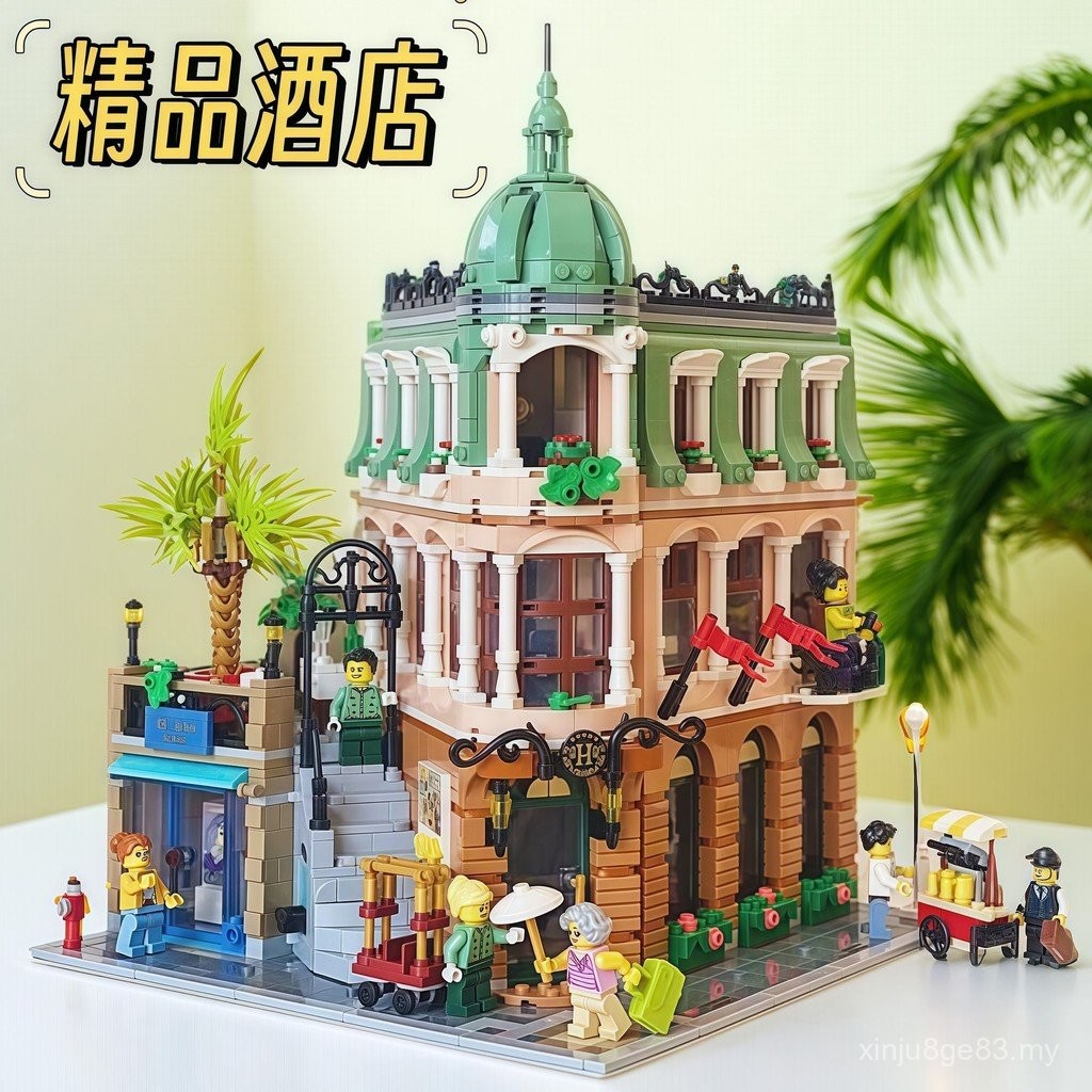 2025 New Style Corner Boutique Hotel Building Blocks Street View ...