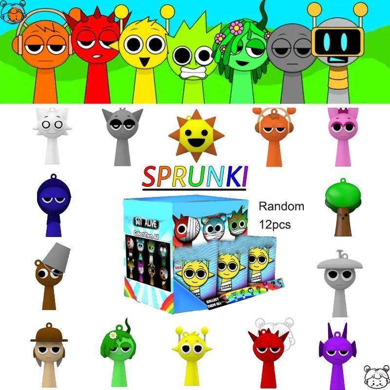 Sprunki Anime Action Figures Collectible Doll Toy 12 Pieces Set Kids ...