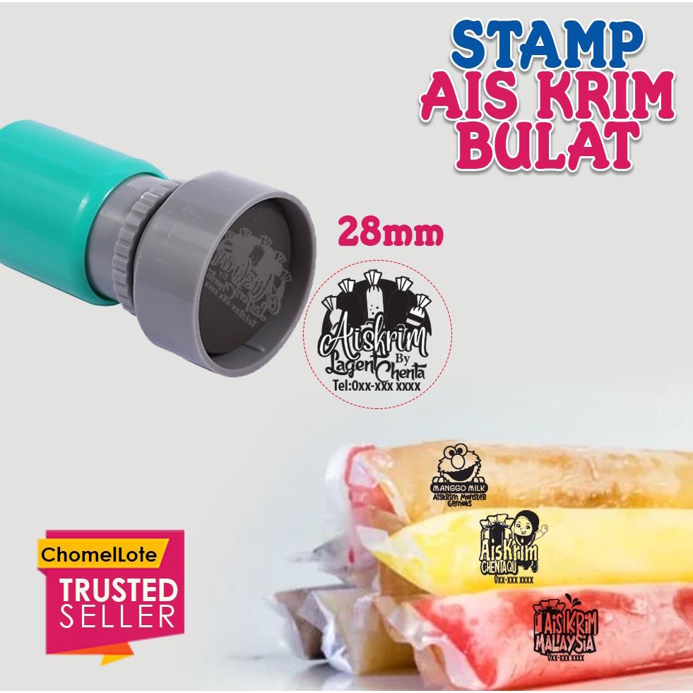 Chomellote Plastic Stamp, Cop Plastik Kalis Air, Cop Plastik ice cream ...