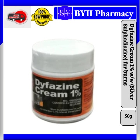 SSD Cream Silver Sulphadiazine 1% w/w 50G (Burns, luka kulit terbakar ...