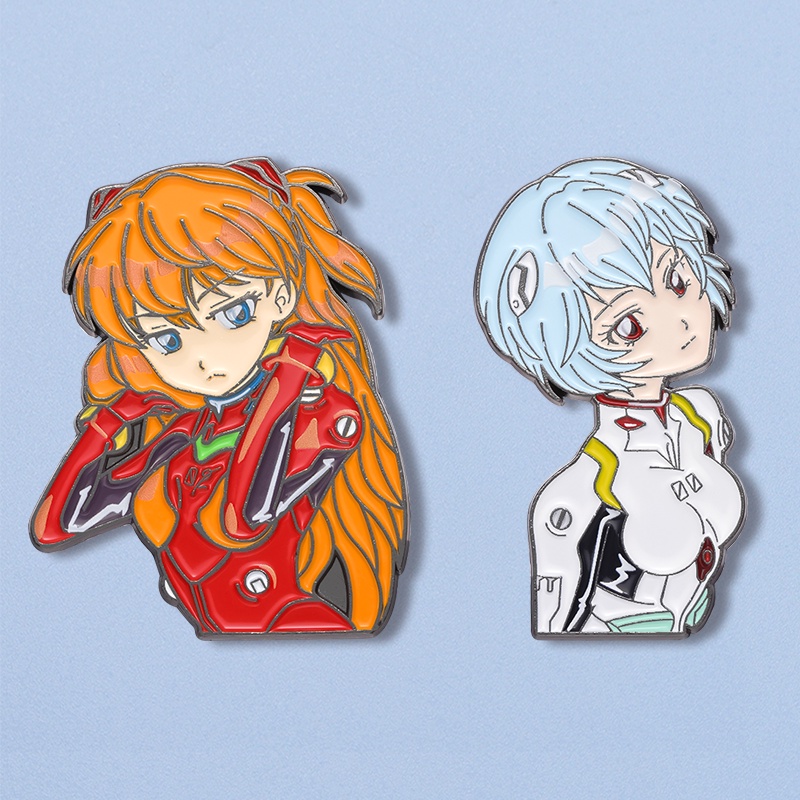 Evangelion Ayanami Rei Enamel Pin EVA Asuka Langley Soryu Brooches ...