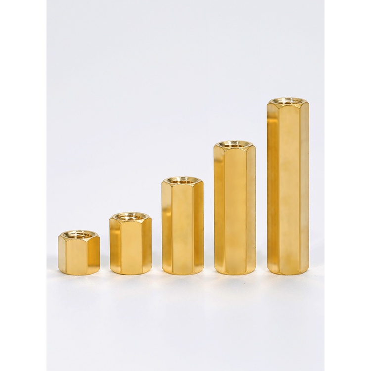 M5 M6 Brass Double Pass Hexagonal Copper Column Isolation Pillar Hex ...