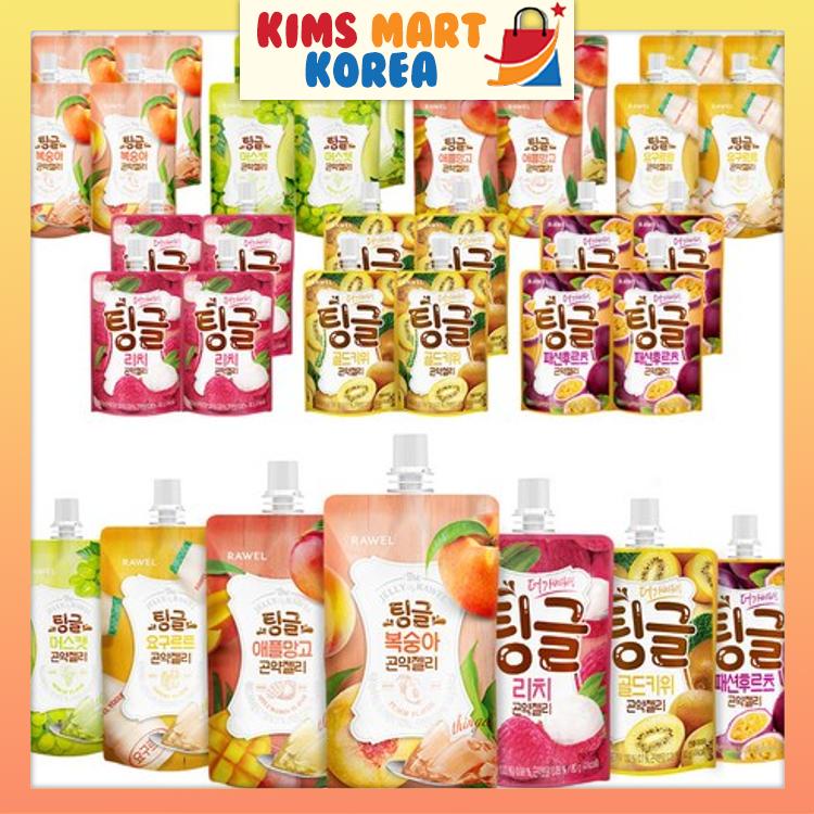 Rawel Konjac Jelly 7 Types x 5pcs (Peach 130g 5p + Yogurt + Apple Mango + Mascat + Lychee + Gold ...