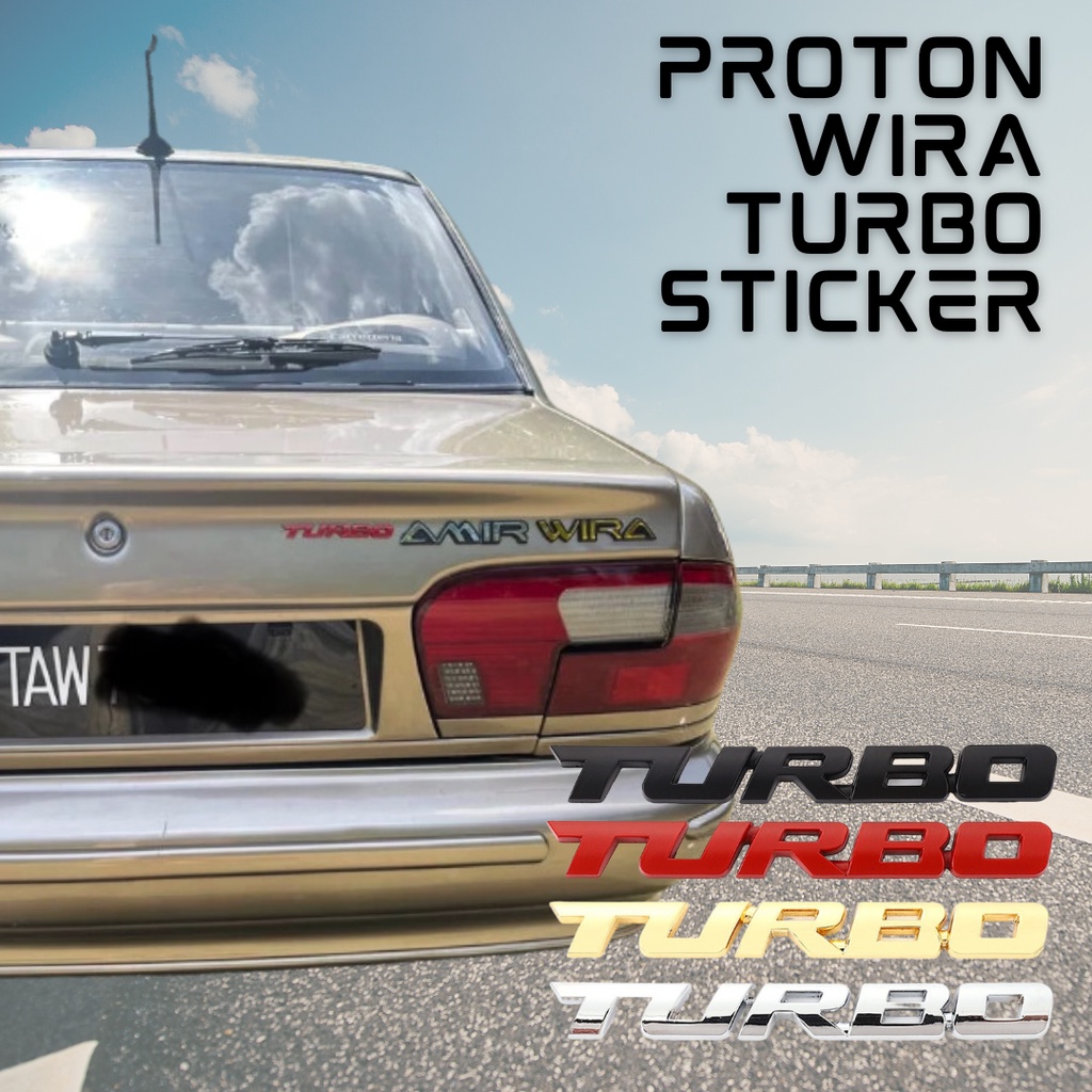 PROTON WIRA 3D Car Metal TURBO Emblem Logo Sticker Badge Accessories ...