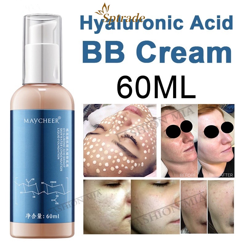 60ML hyaluronic acid bb skin care cream liquid foundation for ...