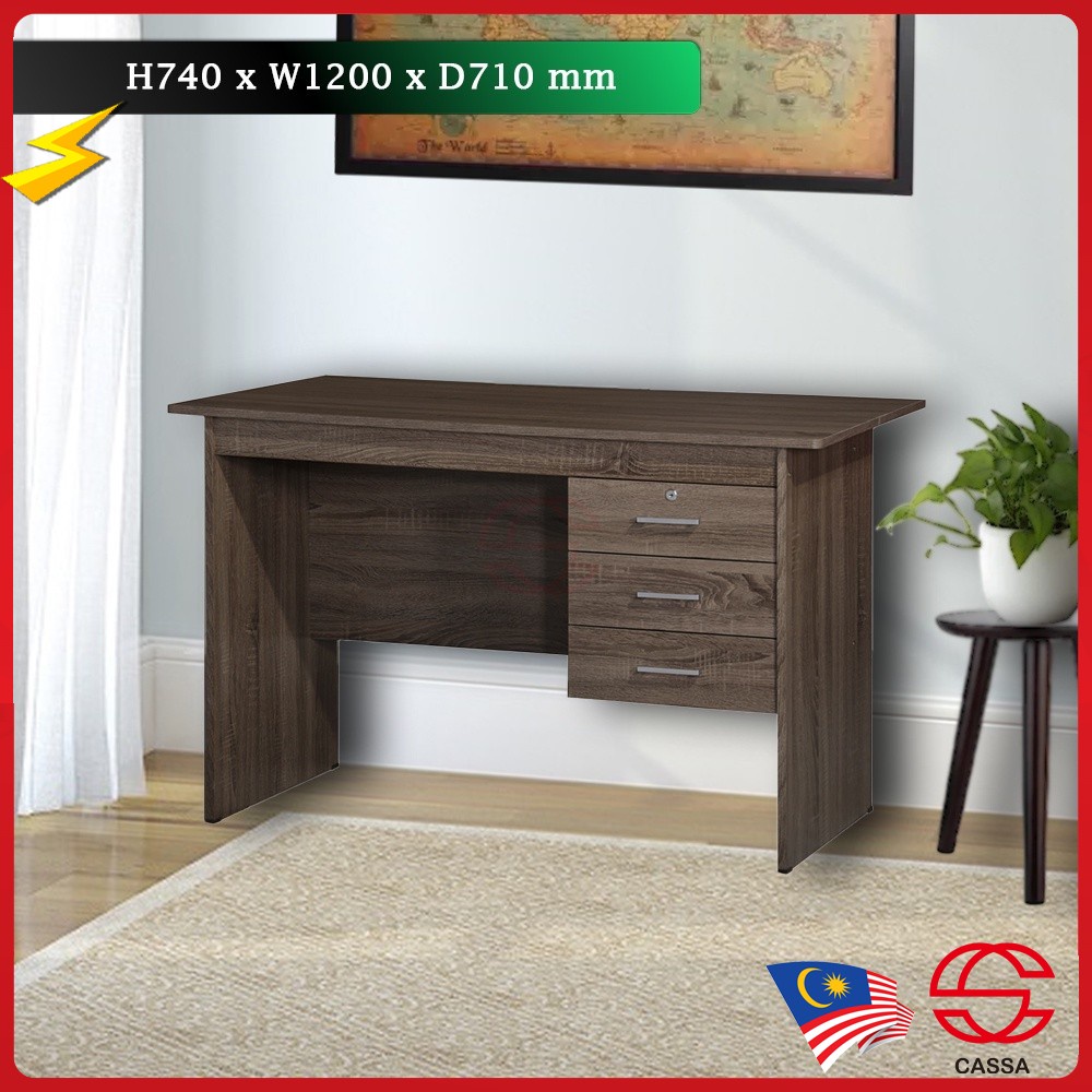 Cassa 120cm/150cm Laminated Chipboard Writing Table Computer Table Meja ...