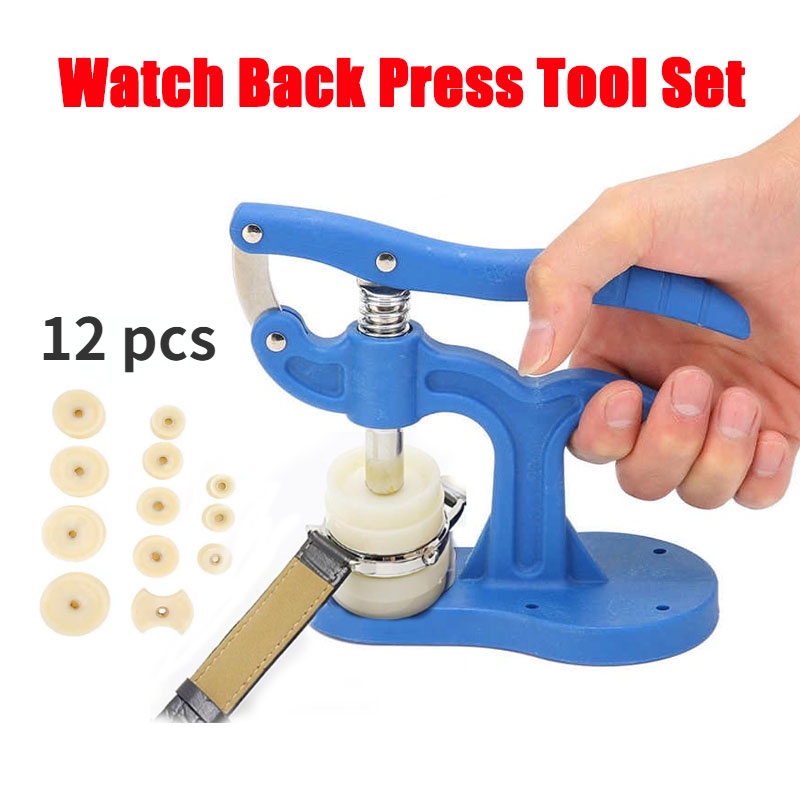 Watch Back Case Press Tools Set with 12pcs Mold Fitting Dies Watch Back ...