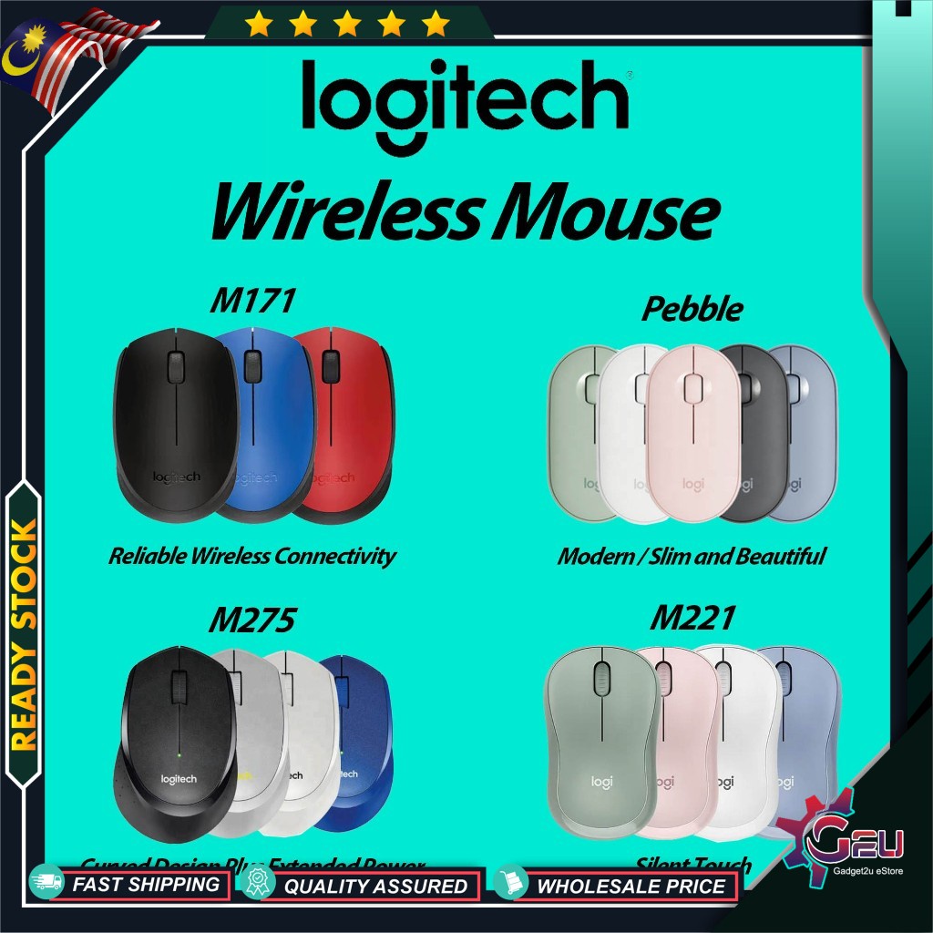 Original Logitech Pebble Slim & Silent Wireless Bluetooth Mouse, M171 ...