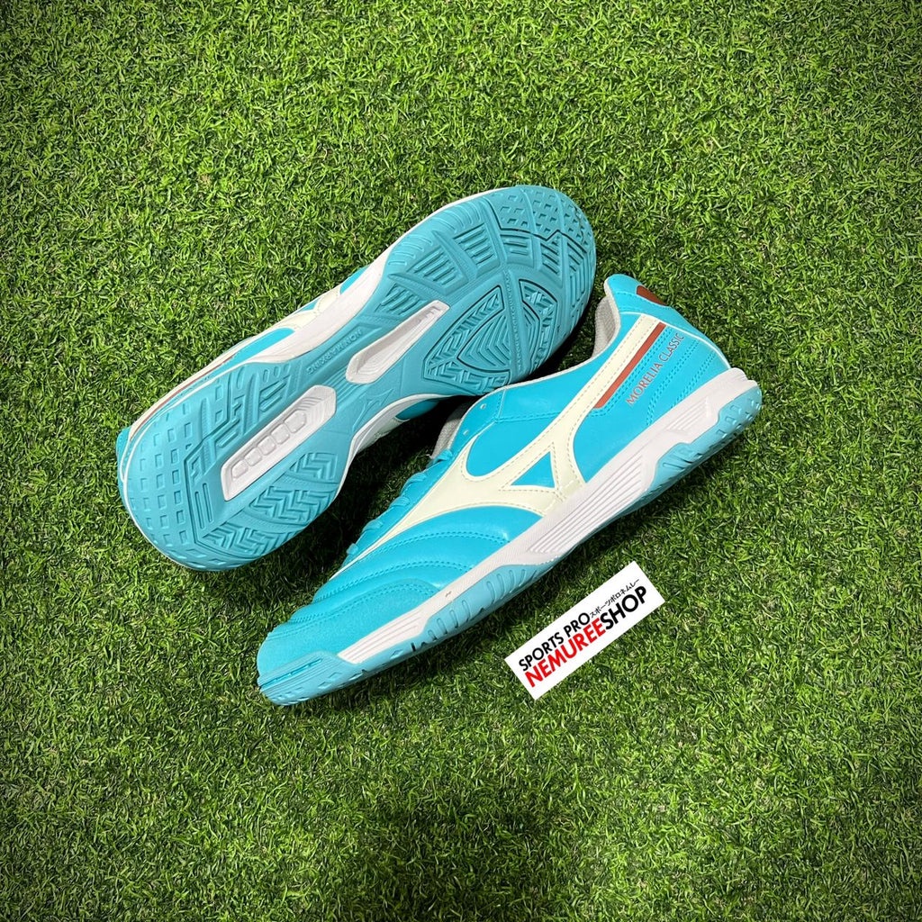 MIZUNO Futsal Shoes MORELIA SALA CLASSIC IN (CURACAO BLUE/WHITE) | Shopee Malaysia
