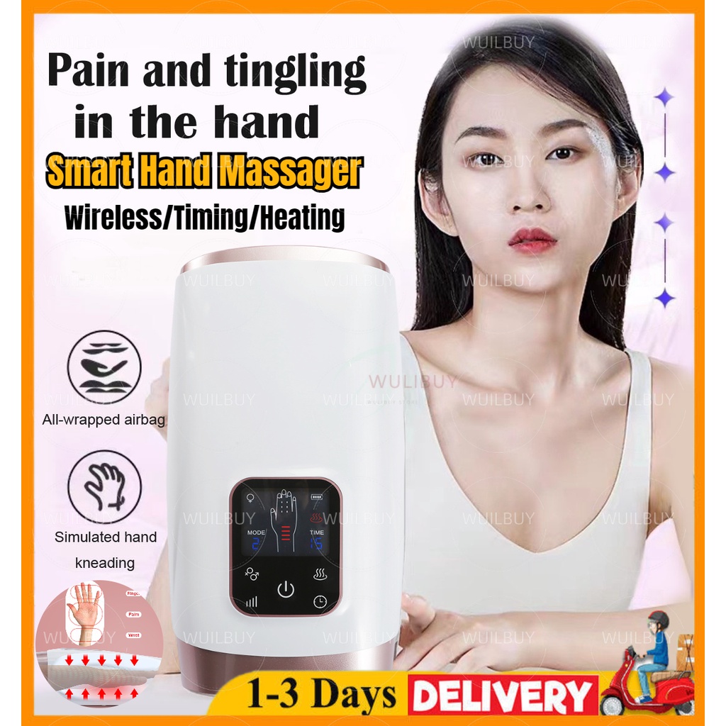 🔥 Electric Hand Massager Wireless Machine Heating Massage Air Compression Finger Massager Palm