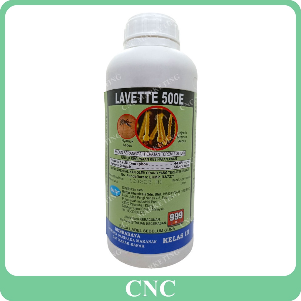 1L Lavette 500E Hextar Temephos 44.6% Racun Ubat Serangga Nyamuk ...