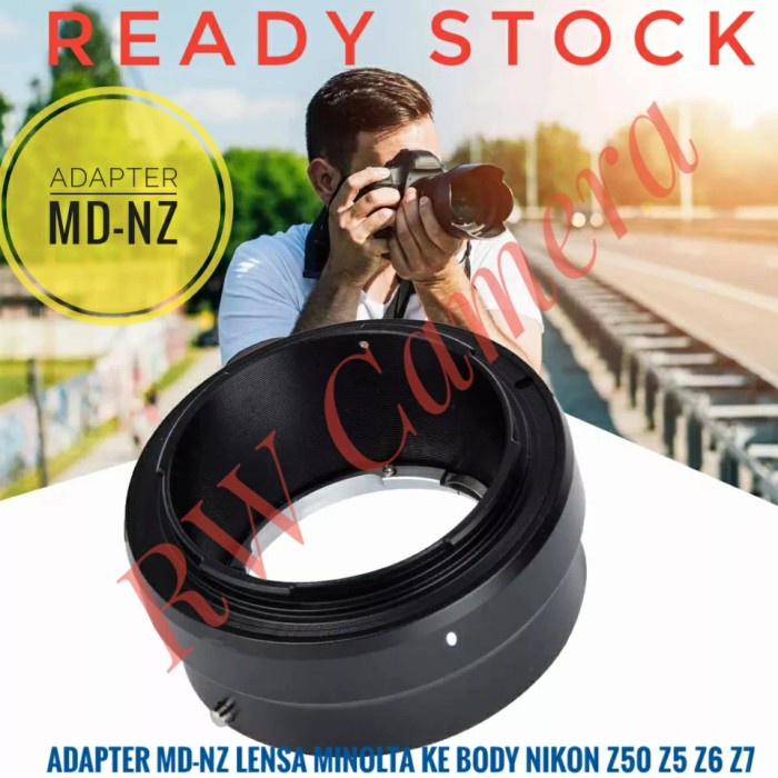 Adapter MD-NZ MINOLTA Lens To Body Nikon Z Mirrorless Z5 Z6 Z7 Z50 ...