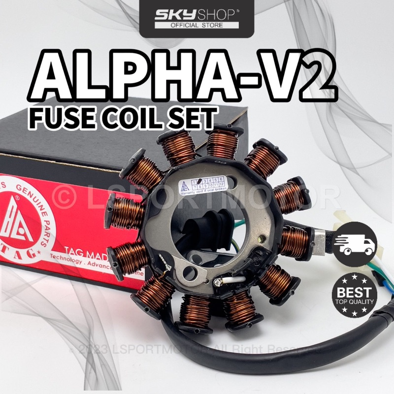 HONDA ALPHA110-V2 FUSE COIL SET STARTER ASSY MAGNET COIL FIELD COIL ...