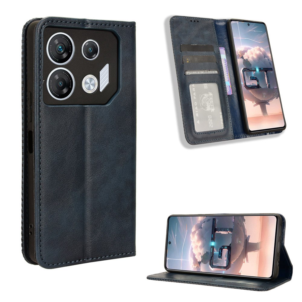 Casing Infinix GT 10 Pro 5G X6739 Vintage Flip Cover Magnetic Wallet ...