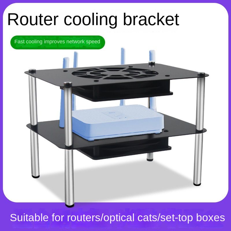Router Cooling Bracket Optical Modem Set-Top Box Radiator Base Metal ...