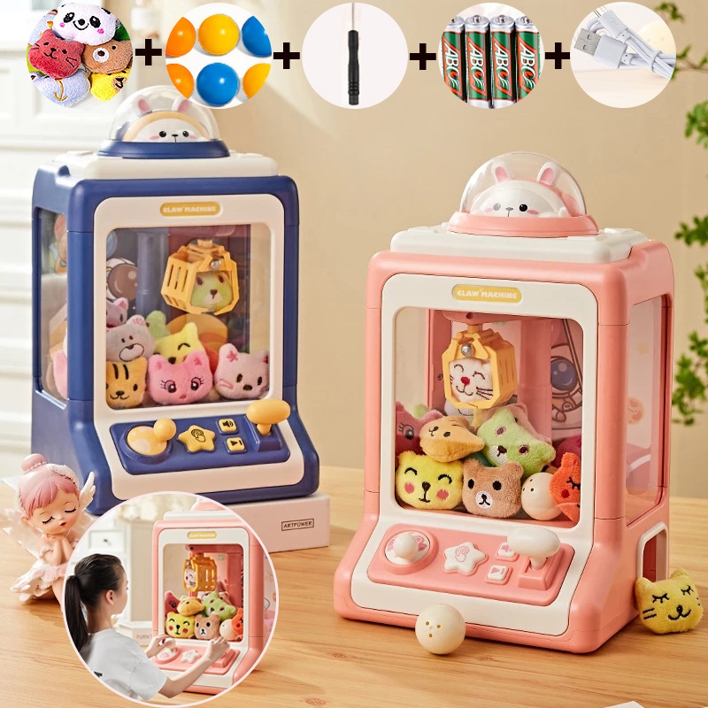 Kids-- Claw Machine Toys Mini Doll Machine Grab Claw Game Machine ...
