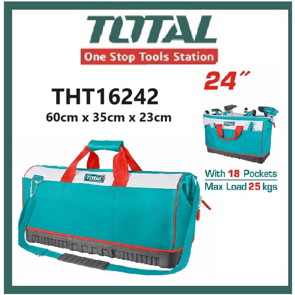 Total THT16242 24" with 18 pockets Tools Bag | Shopee Malaysia