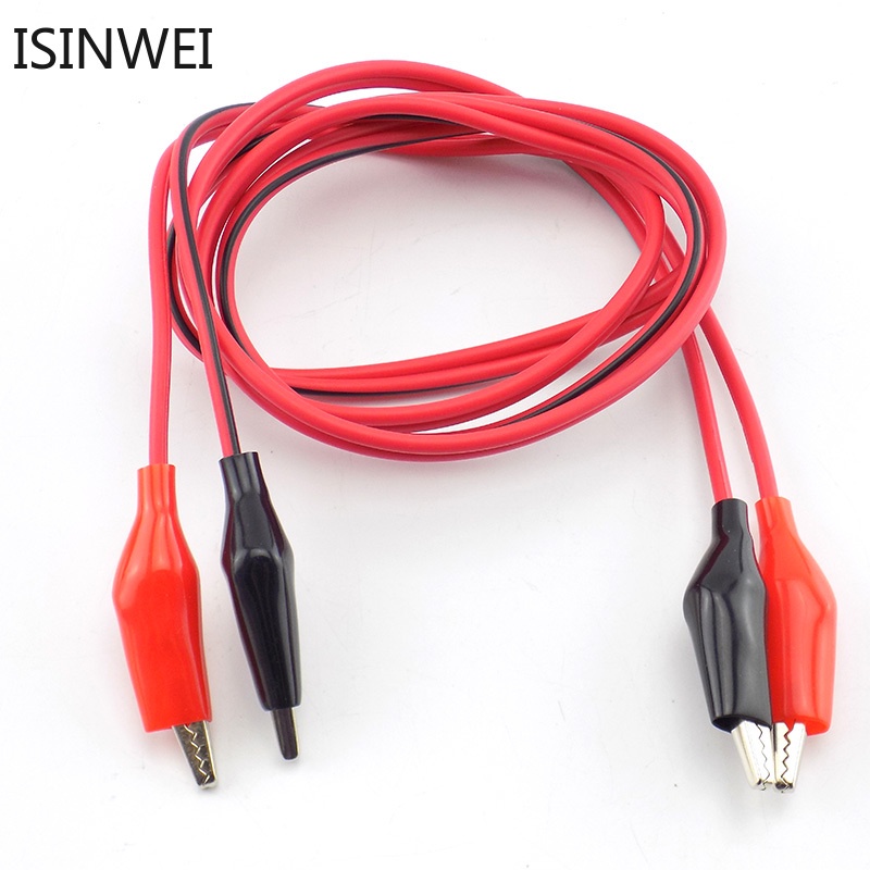 1M Alligator Clips Electric DIY Test Leads Double-ended Crocodile Test ...