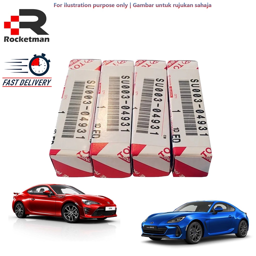 TOYOTA SPARK PLUG GT86 2.0 ZN6 SUBARU BRZ 2.0 GENUINE PARTS (ZXE27HBR8 ...
