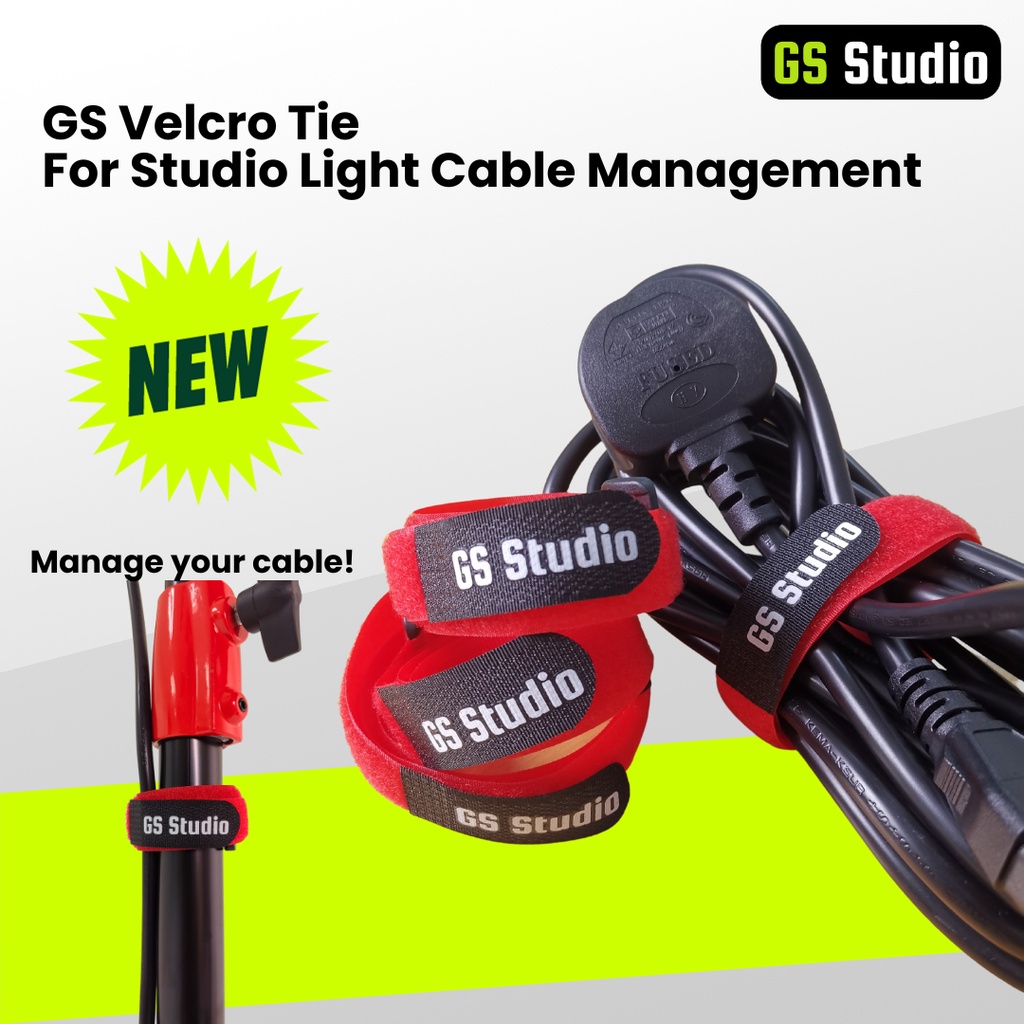 [FREE GIFT] GS Velcro Tie For Studio Light Cable Management | Shopee ...