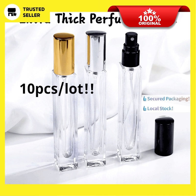 [[10pcs/lot]]10ml & 5ml Botol Segi Empat Glass Perfume Bottle with ...