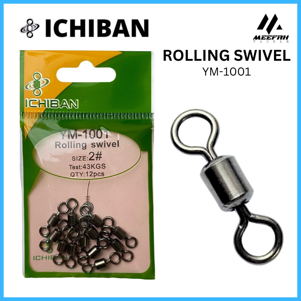 ICHIBAN Rolling Swivel YM 1001 Snap & Swivel Kili Pancing | Shopee Malaysia