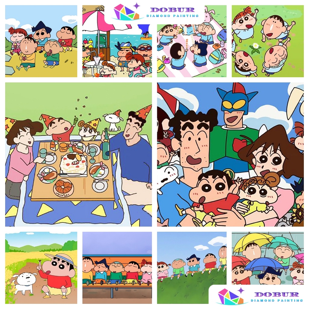 DOBUR | Diamond Painting Set | Crayon Shin-chan 5D DIY Round Full Drill ...