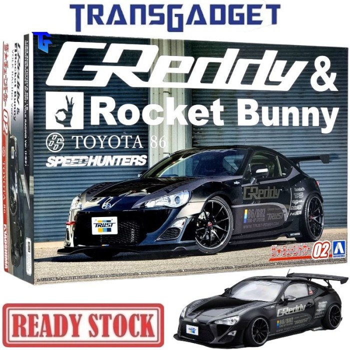 Aoshima 02 ZN6 Toyota 86 Greddy & Rocket Bunny Volk Racing 1/24 Scale Plastic Model Car | Shopee ...
