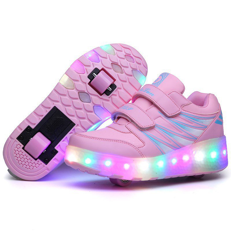 Heelys kid's roller shoesboy and girl LED light up shoes 2 Wheel ...