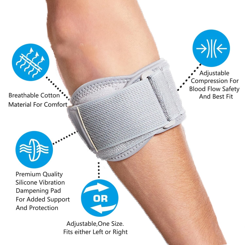 Elbow Brace for Tendonitis,Tennis & Golfer's Elbow Pain Relief,Forearm ...