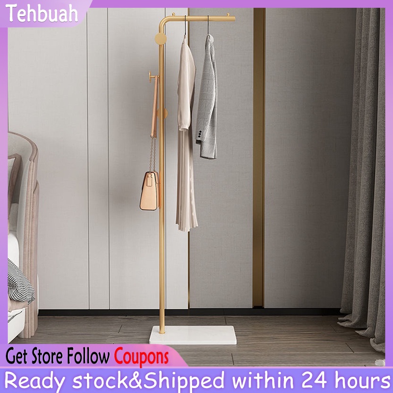 Metal Coat Rack Stand Clothes Rack Living Room Coat Standing Bedroom ...