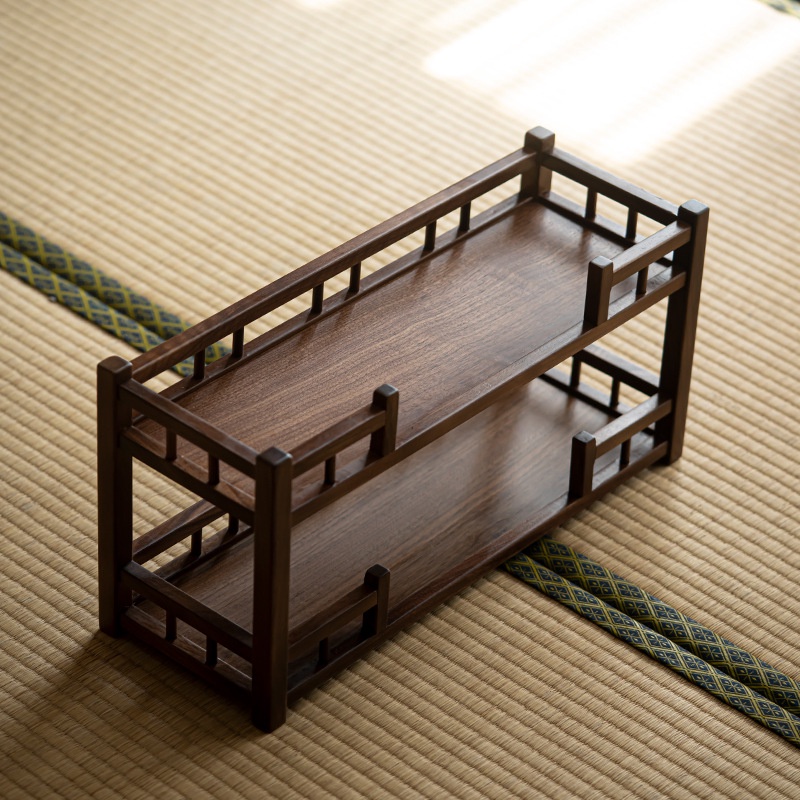North American Black Walnut Tea Set Storage Rack Tea Cup Holder Solid ...