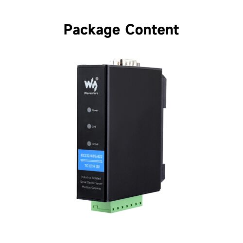 Rail-Mount Serial Server, RS232/485/422 to RJ45 Ethernet Module TCP/IP ...