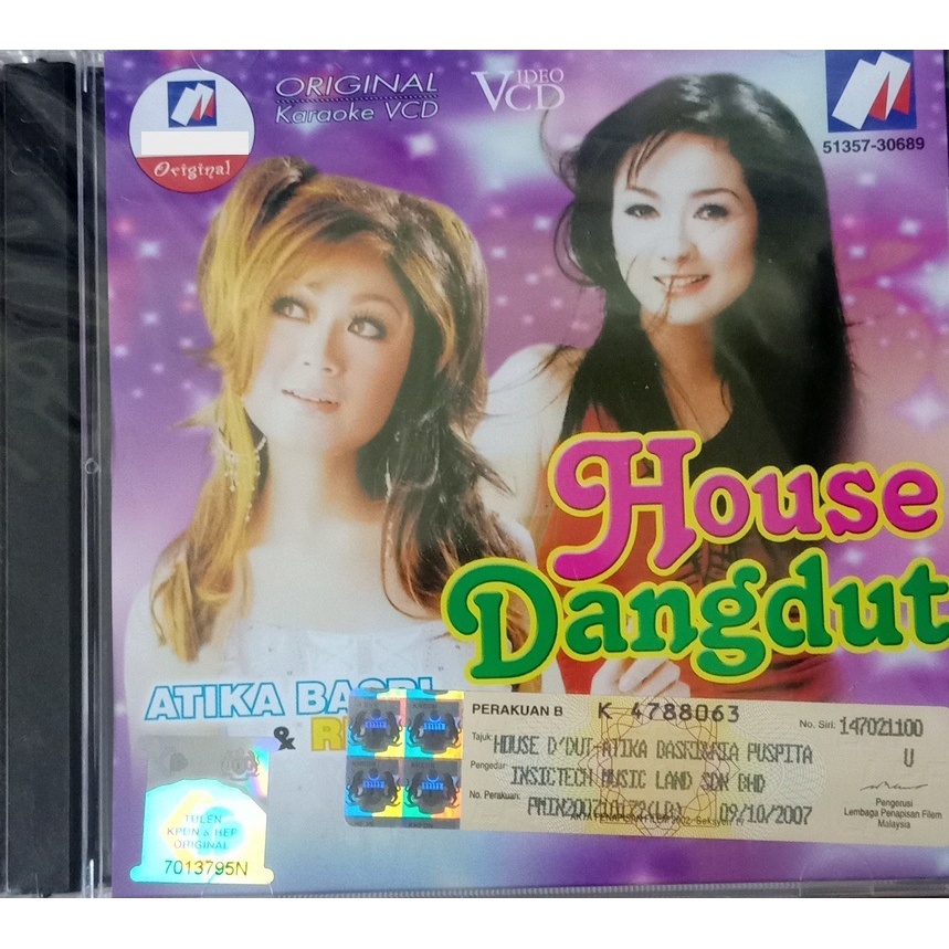 House Dangdut Atika Basri dan Ria Puspita VCD Karaoke Original New And ...