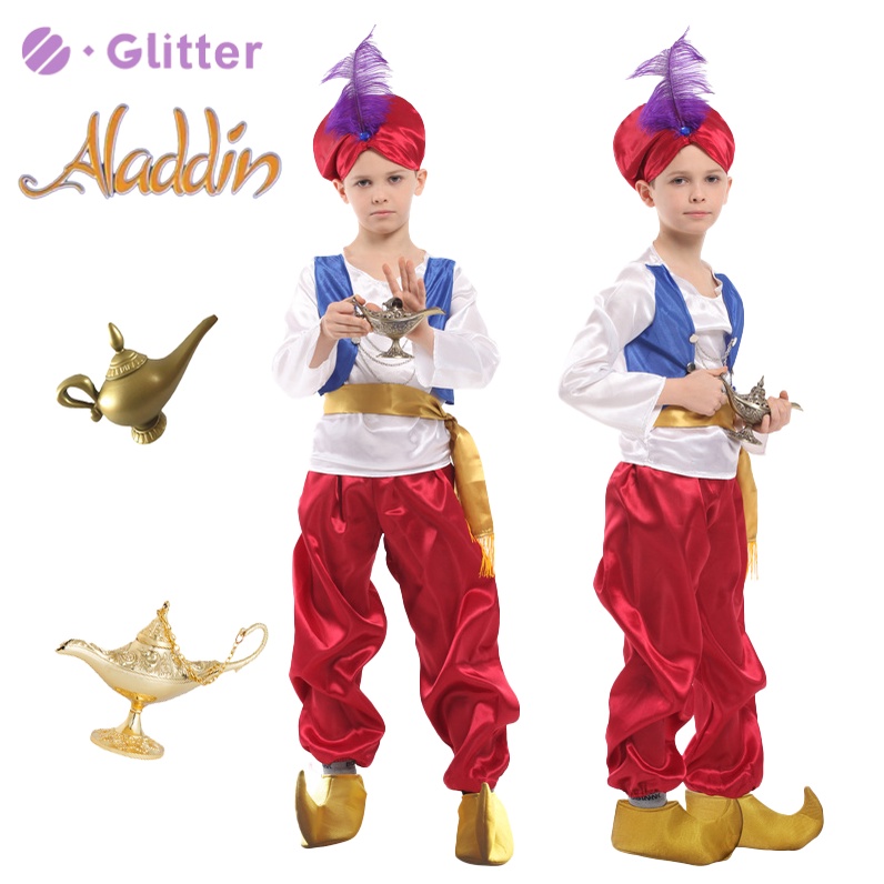 Disney Movie Aladdin Prince Cosplay Costume for Kids Boy Arabian ...