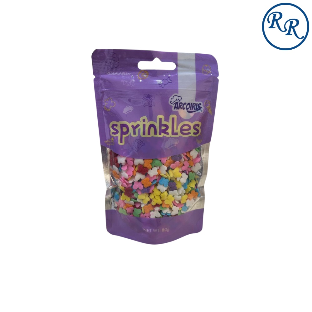 ARCOIRIS SPRINKLES - PRIMARY BUTTERFLY MIX 80GM | Shopee Malaysia