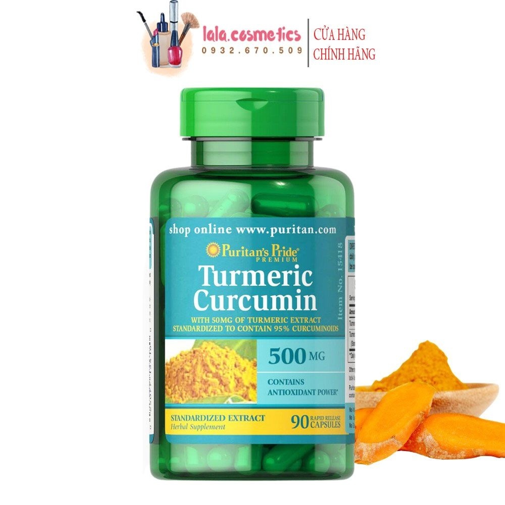 Puritan's Pride Turmeric Curcumin 500 mg bottle of 90 capsules, 180 ...