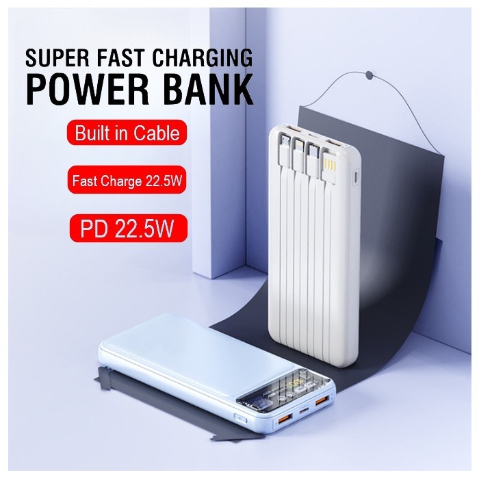 10000mAh High-Capacity Power Bank with Digital Display and Built-in ...