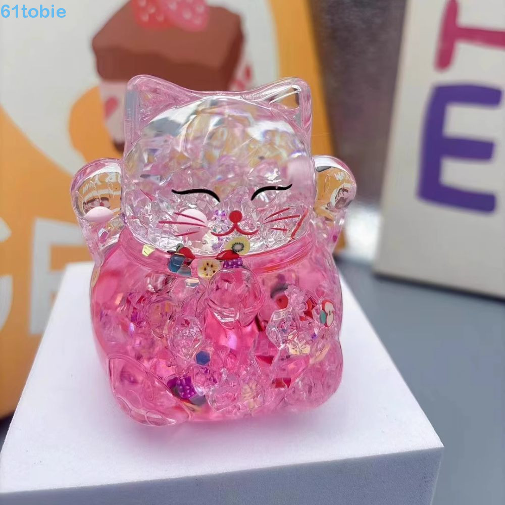 TOBIE Jewelry Doll Desktop Ornaments, Shiny Nagaya Fortune Cat Candy ...