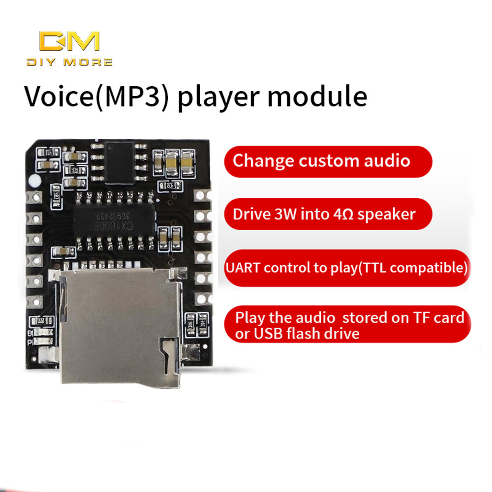 DIYMORE CX1000BM Serial port MP3 voice chip module voice broadcast ...