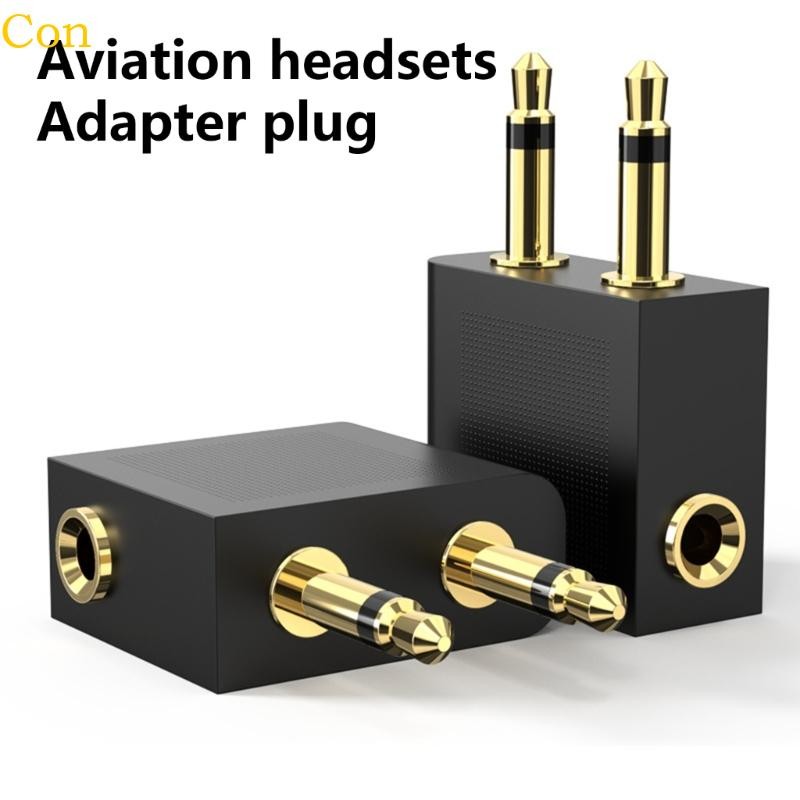 Con 3 5mm Plug Adapter Airline Headphone Converter Adapter Professional ...
