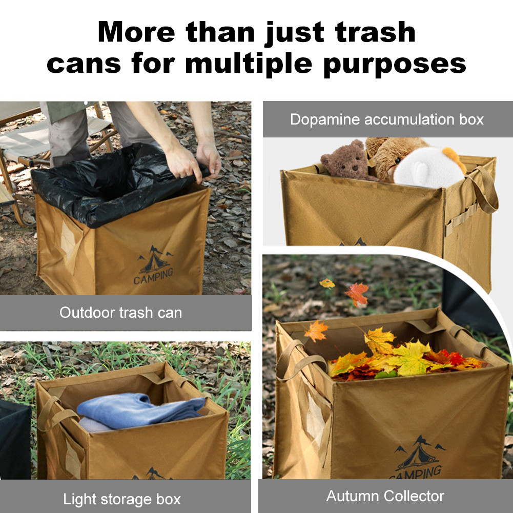60 L Camping Trash Can Portable Foldable Camping Recycle Bin Camping ...