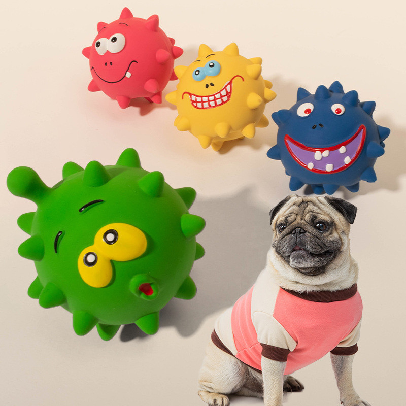 New Product Pet Latex Toy Latex Voice Expression Face Stab Ball Puppy ...