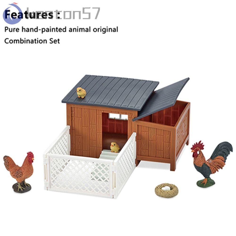KENTON Farm Henhouse Model, Dog Nest Cute Animal Simulation Farm Toy ...