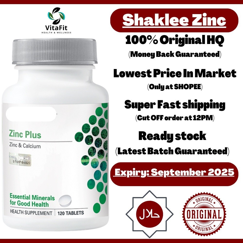 100% ORIGINAL SHAKLEE - Zinc Plus - Zinc & Calcium - Metabolic ...