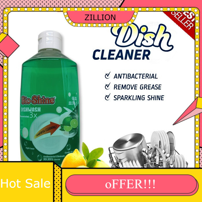 Bio-Shine Dishwashing Liquid with Real Lemon Extracts – Anti-Bacterial ...