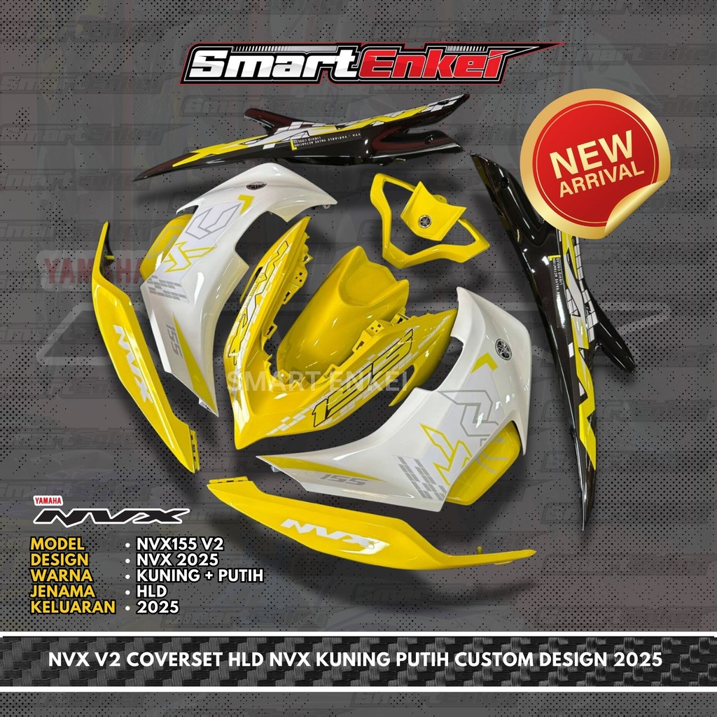 HLD-NVX V2 COVERSET NVX KUNING PUTIH CUSTOM DESIGN 2025 HLD | Shopee ...
