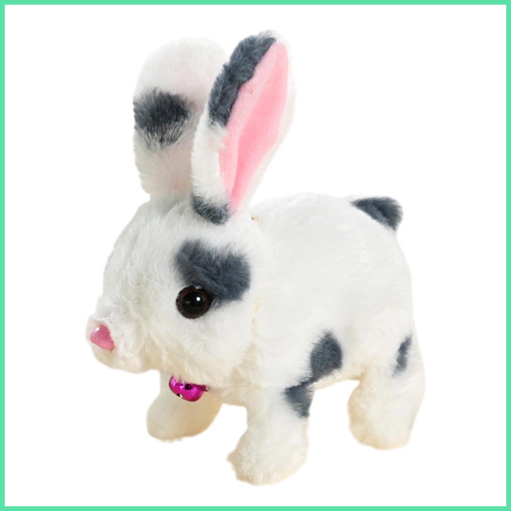 Realistic Bunny Toys Interactive 6-Inch Electronic Dotted Plush With ...